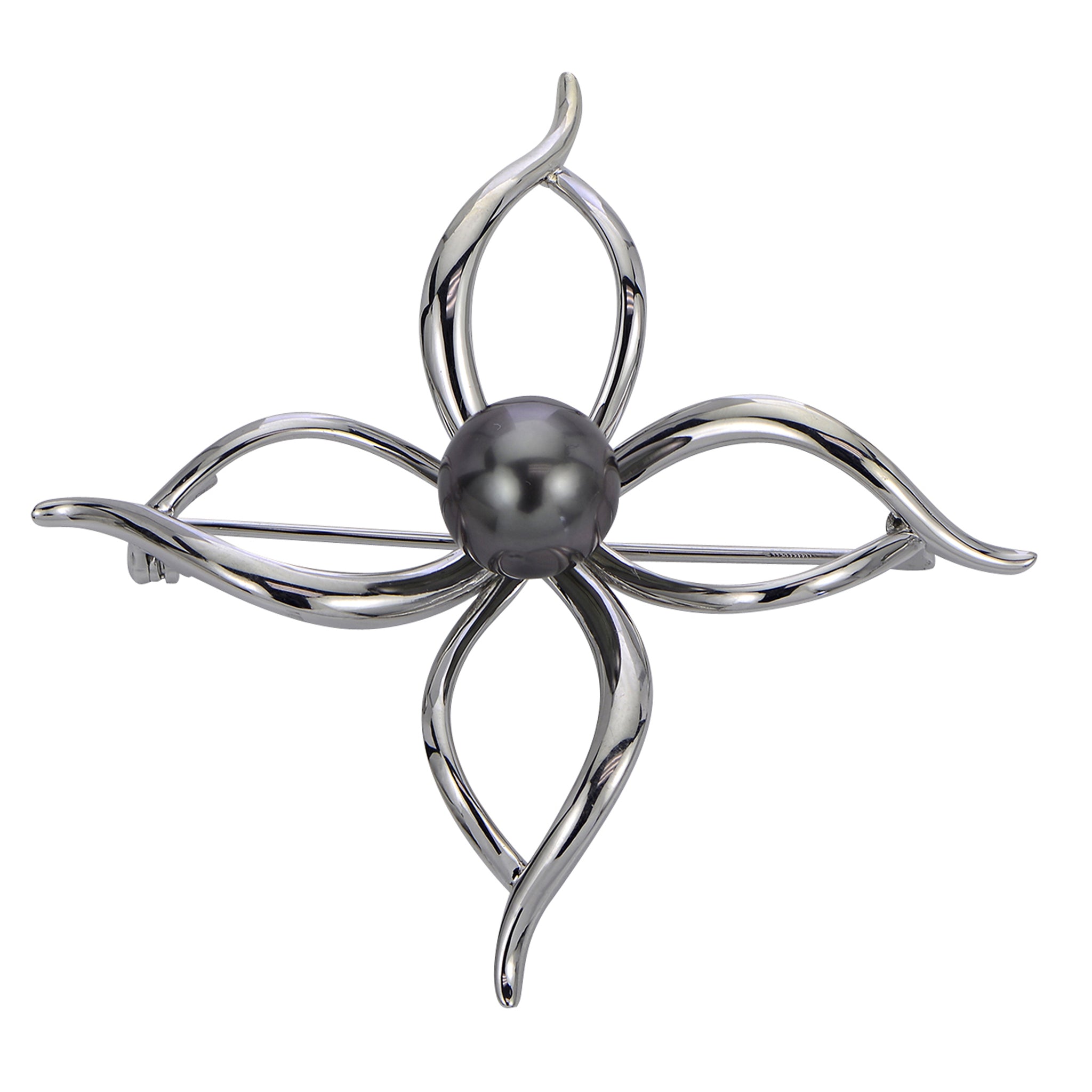 Sterling Silver Tahitian Pearl Brooch – Imperial Pearl