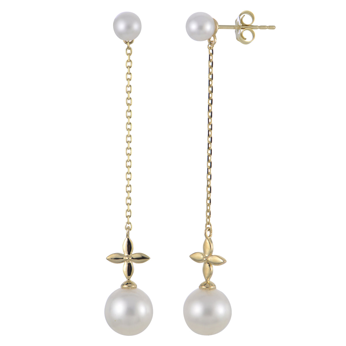 14KT Yellow Gold Freshwater Pearl Earring – Imperial Pearl