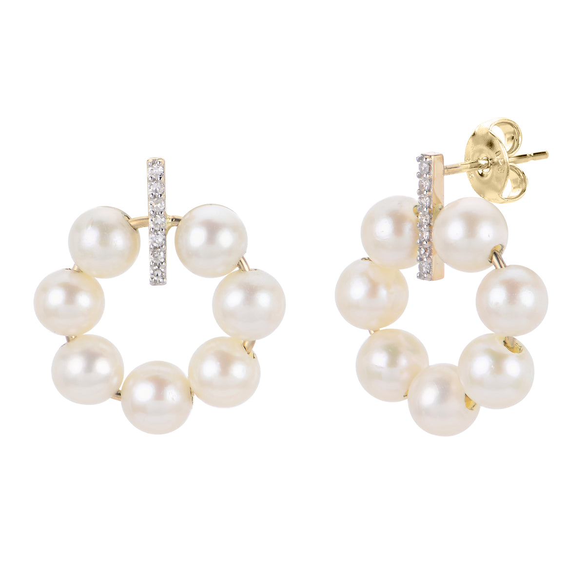 14KT Yellow Gold Freshwater Pearl Earring – Imperial Pearl