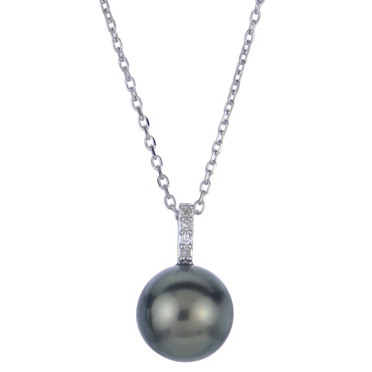 14KT White Gold Tahitian Pearl Necklace – Imperial Pearl